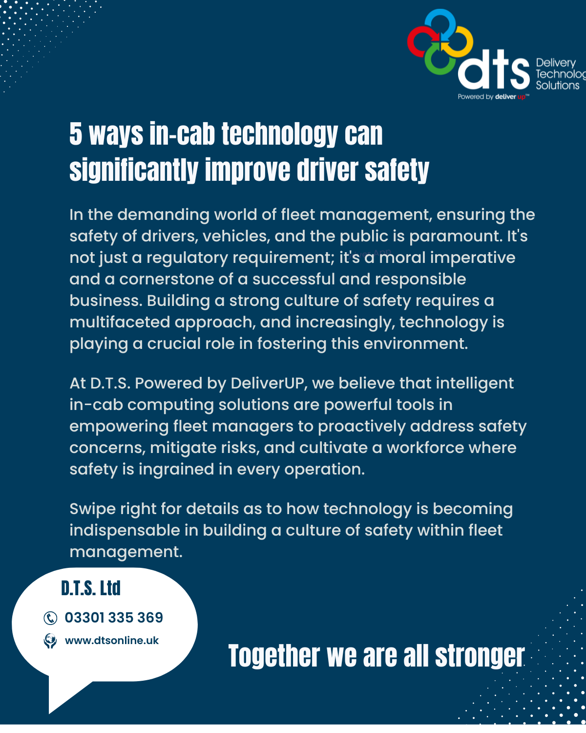 Five ways in-cab technology can significantly improve driver safety - D ...